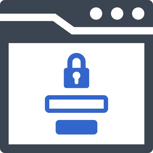 Log in password icon Royalty Free Vector Image