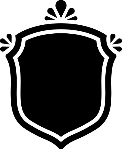 Classic shield outline Royalty Free Vector Image