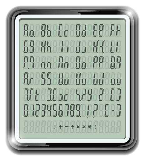 Lcd Font Calculator Vector Images (over 310)