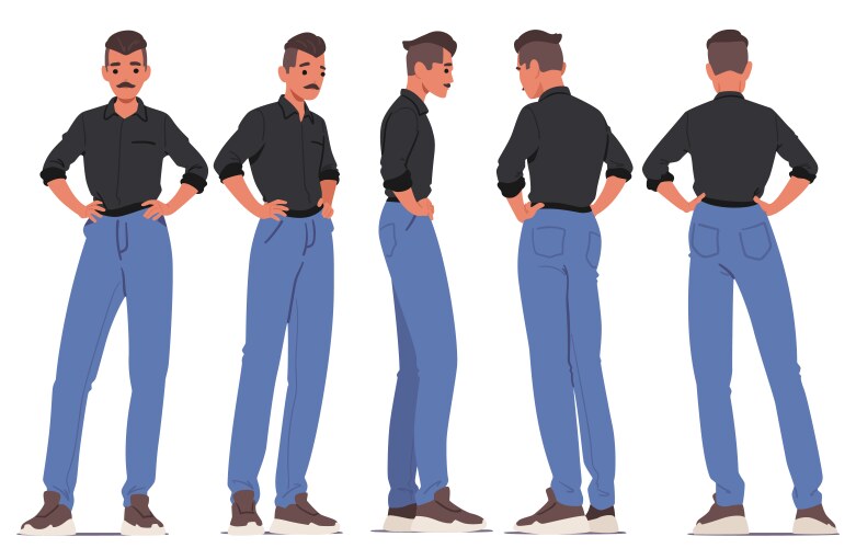 Cartoon Man Poses Vector Images (over 56,000)