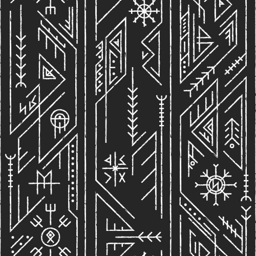 Viking sign seamless pattern Royalty Free Vector Image