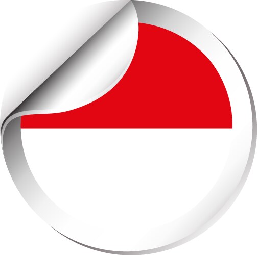 Sticker design for indonesia Royalty Free Vector Image