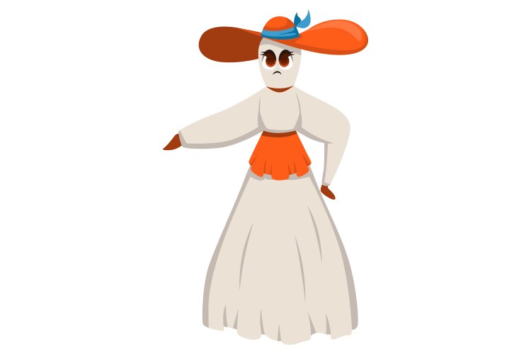 Halloween ghost character design Royalty Free Vector Image