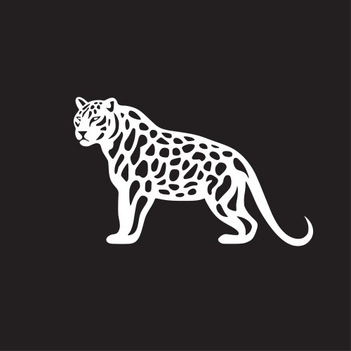 Leopard - minimalist and simple silhouette Vector Image