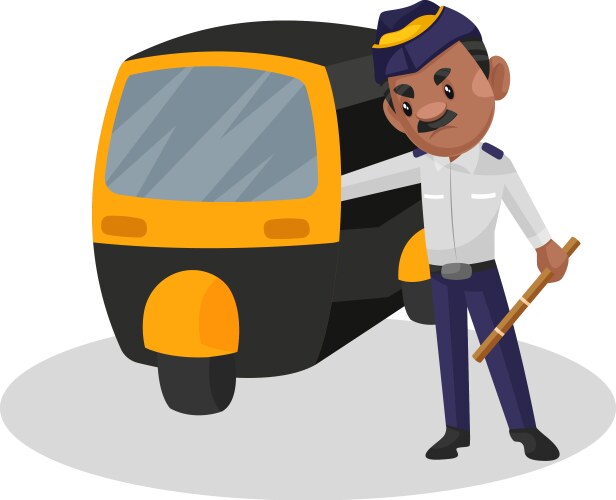Traffic police cartoon Royalty Free Vector Image
