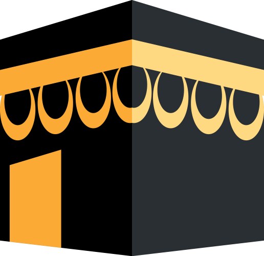 Kabah islamic graphic design template isolated Vector Image