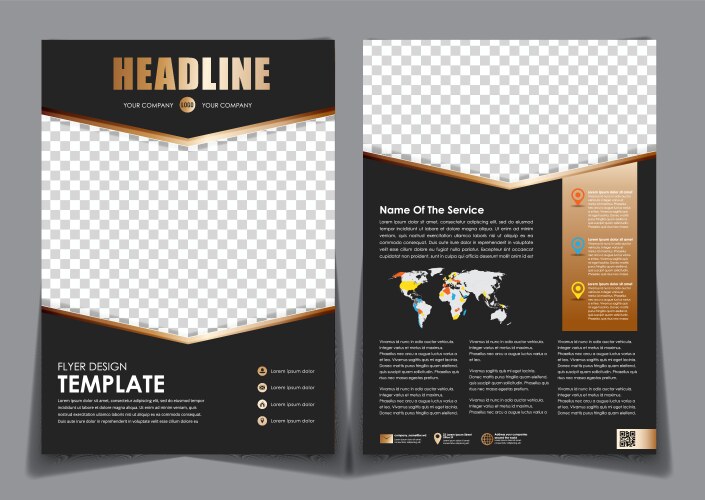 Brochure cover design flyer poster booklet Vector Image