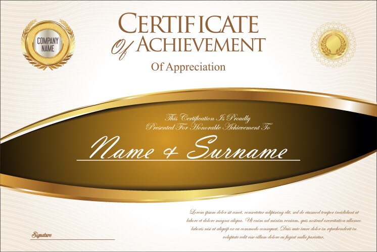 Certificate 507 Royalty Free Vector Image - VectorStock