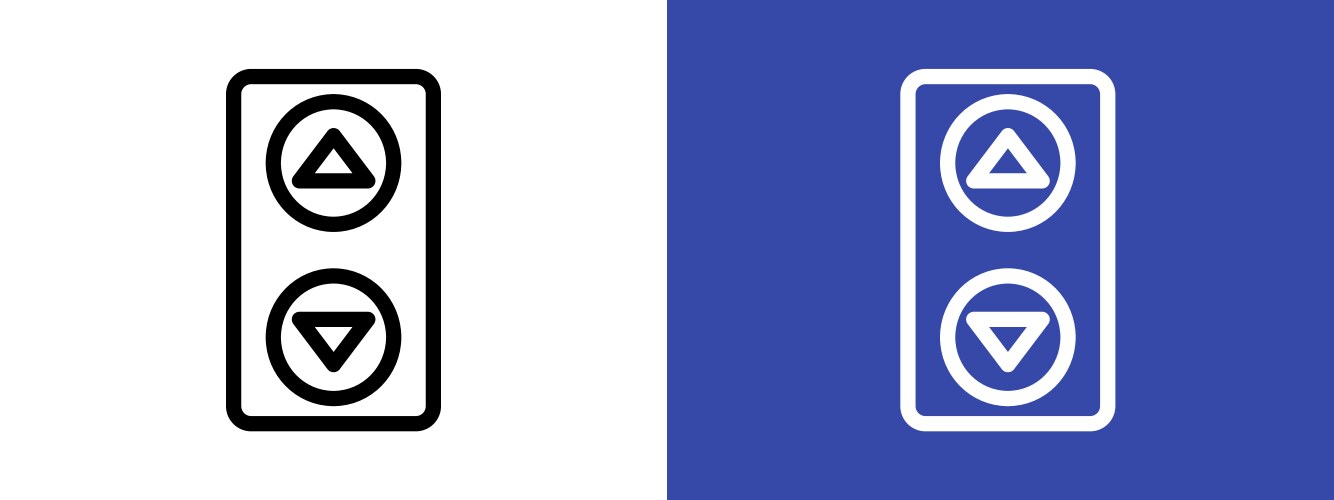 Elevator lift logo sign outline Royalty Free Vector Image