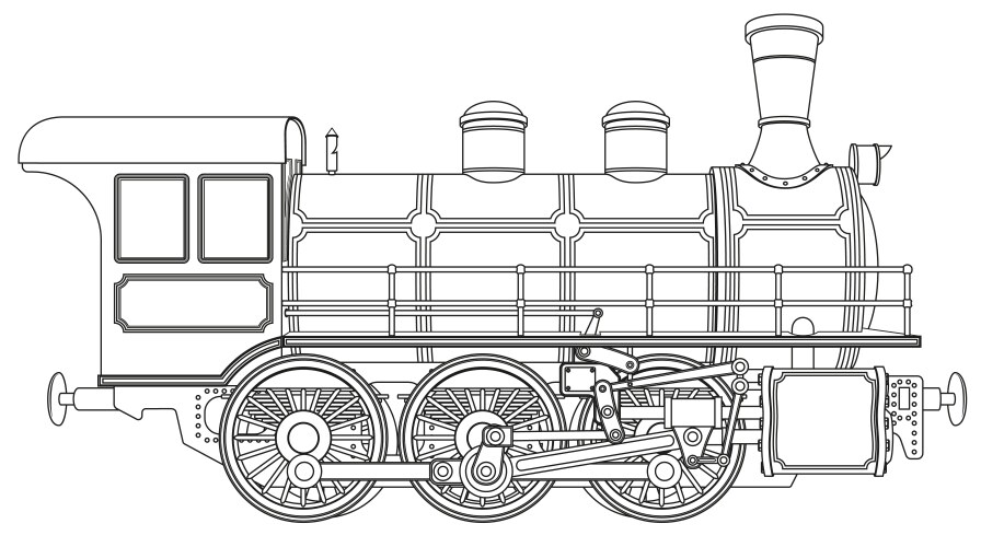 Steam train Royalty Free Vector Image - VectorStock