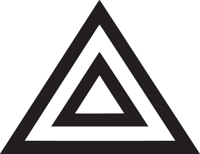 Triangle - black and white Royalty Free Vector Image