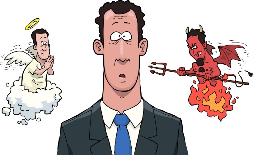 Angel and demon Royalty Free Vector Image - VectorStock