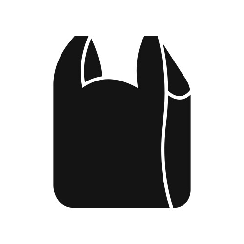 Plastic bag icon symbol on white background Vector Image