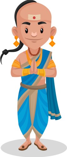 Tenali ramakrishna cartoon character Royalty Free Vector