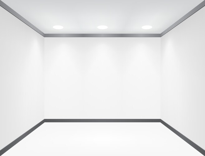 Empty white room Royalty Free Vector Image - VectorStock