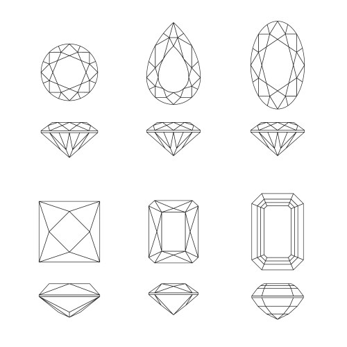 Diamond Outline Shape Vector Images (over 13,000)