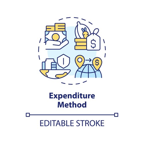 Production method multi color concept icon Vector Image