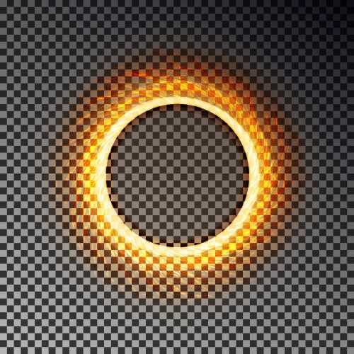 Shining circle light effect design element Vector Image