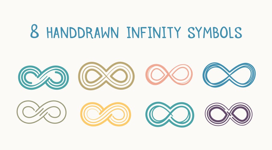 Hand drawn infinity sign Royalty Free Vector Image