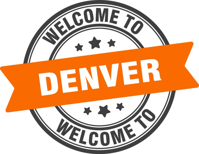 Welcome to denver stamp round sign Royalty Free Vector Image