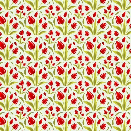 Elegant Floral Wallpaper Pattern – Royalty-Free Vector | VectorStock