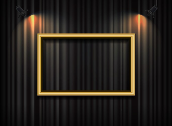 Spotlight Gold Frame Vector Images (over 630)