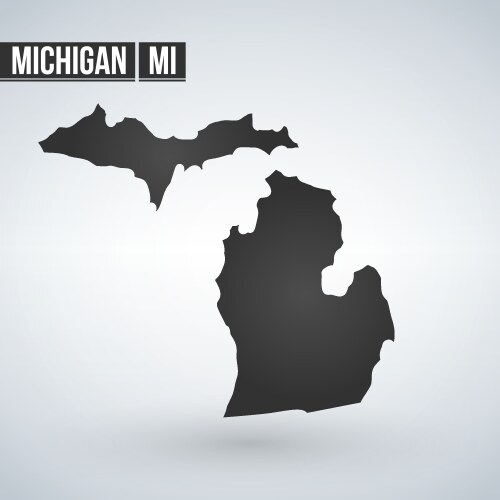 Michigan state shape outline Vector Images & Graphics for Commercial ...