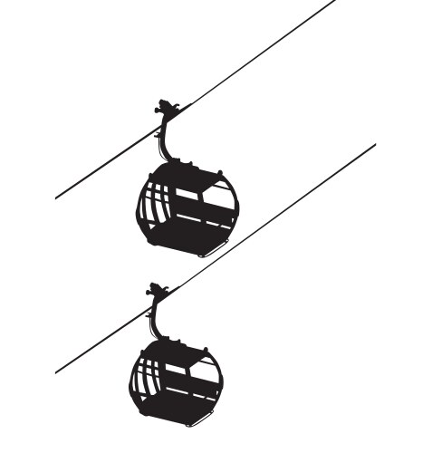 Aerial cable car Royalty Free Vector Image - VectorStock