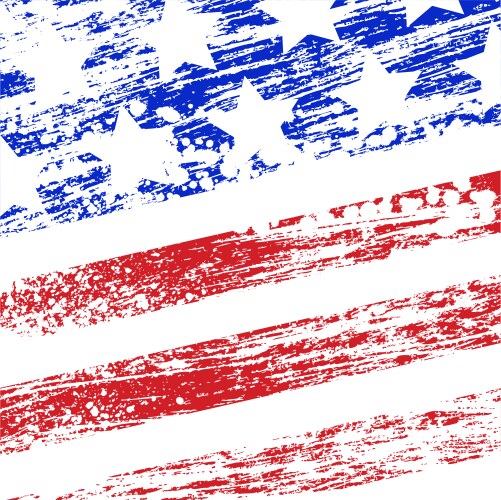 Abstract american flag for independence day Vector Image