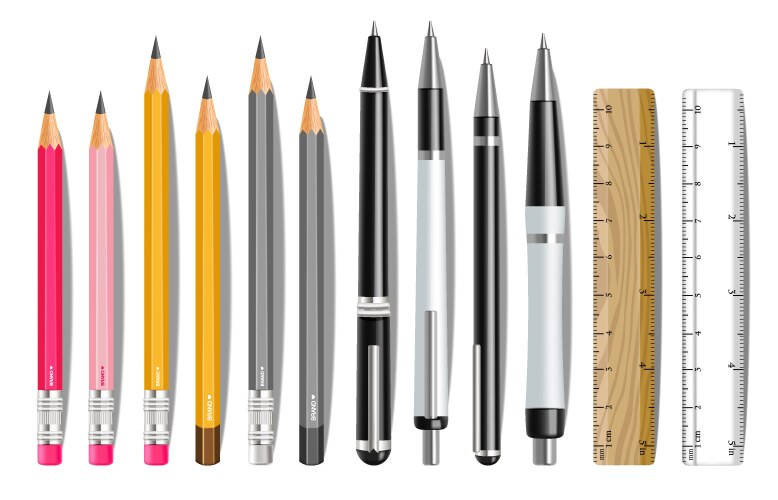 Hand drawn art supplies set Royalty Free Vector Image