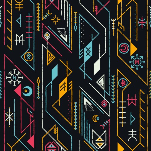 Viking sign seamless pattern Royalty Free Vector Image