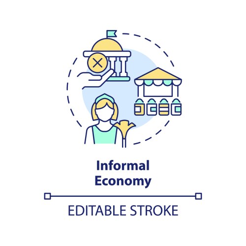 Real gdp multi color concept icon Royalty Free Vector Image