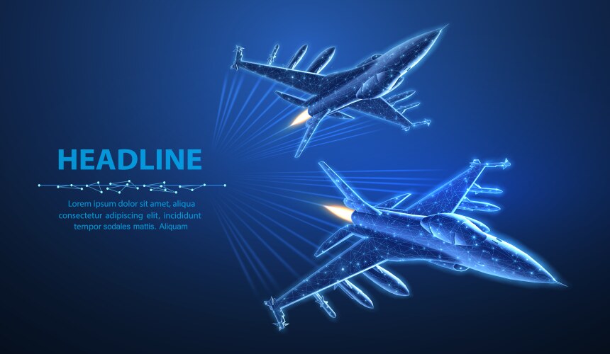 Modern Fighter Jet Aerospace Royalty Free Vector Image