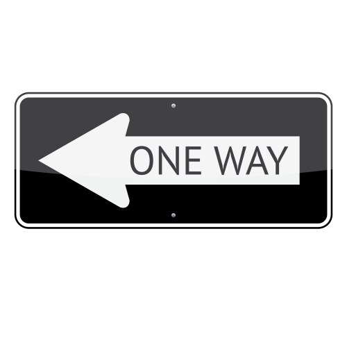 Classic One Way Road Sign Royalty Free Vector Image