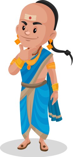 Tenali ramakrishna cartoon character Royalty Free Vector