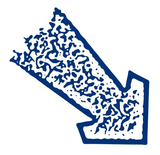 Pink textured downward arrow Royalty Free Vector Image