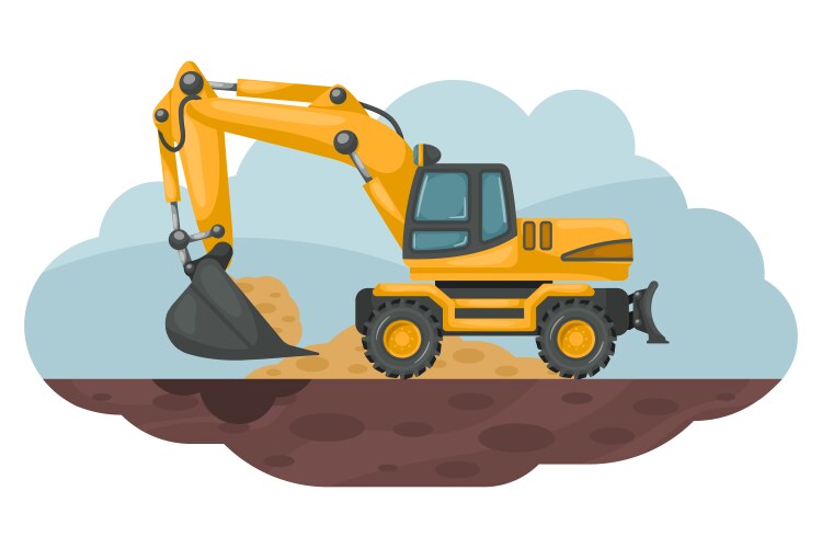 Backhoe Cartoon Vector Images (over 690)