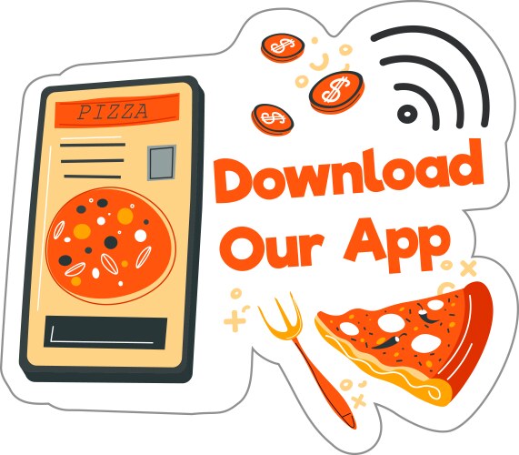 Food delivery handout and time management line Vector Image