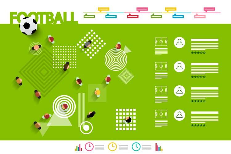 Infographics soccer football sport game Royalty Free Vector