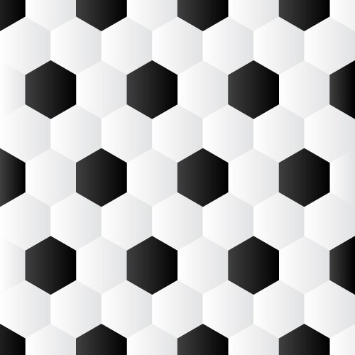 Soccer hexagonal background design template Vector Image