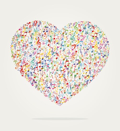 Music note heart Vector Images & Graphics for Commercial Use | VectorStock