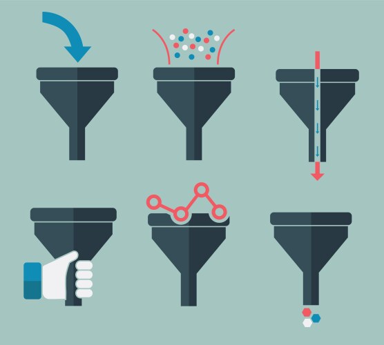 Data filter Royalty Free Vector Image - VectorStock