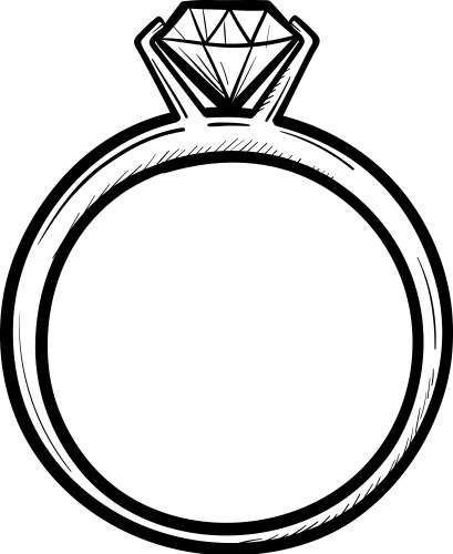 Elegant Diamond Ring Royalty Free Vector Image
