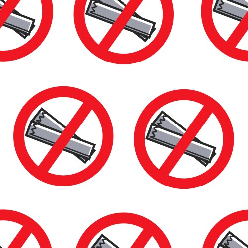 No smoking seamless background pattern Royalty Free Vector