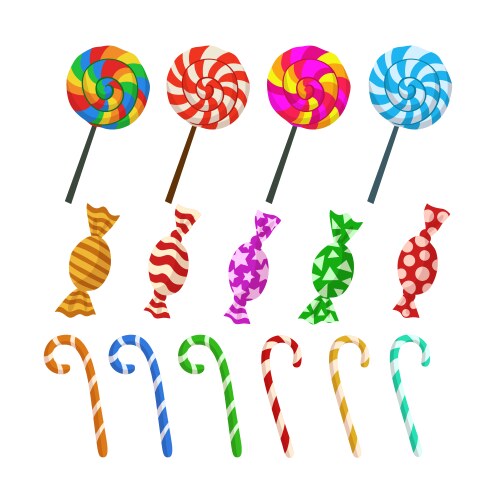 Candy set Royalty Free Vector Image - VectorStock