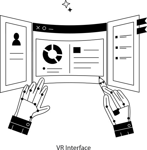 Vr dashboard Royalty Free Vector Image - VectorStock