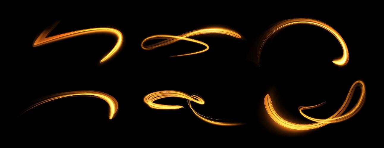 Magic burst glow sparkling effect set Royalty Free Vector