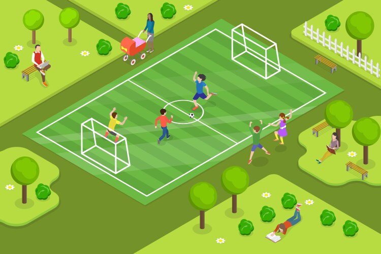 Cartoon Football Pitch Vector Images (over 1,100)