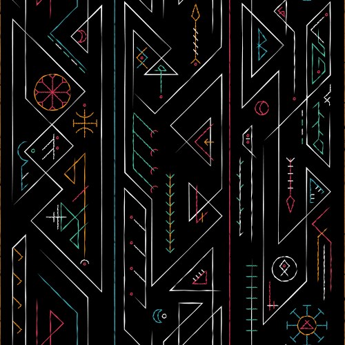 Viking sign seamless pattern Royalty Free Vector Image