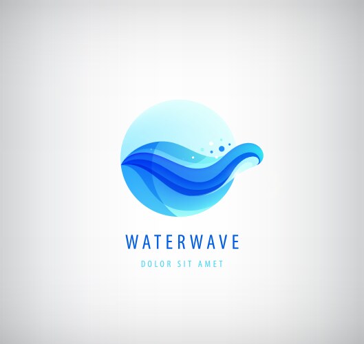 Clean fresh water design elements for your logo Vector Image